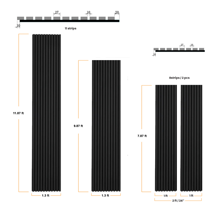 Black Wood Panels | 100% Real Oak Finish